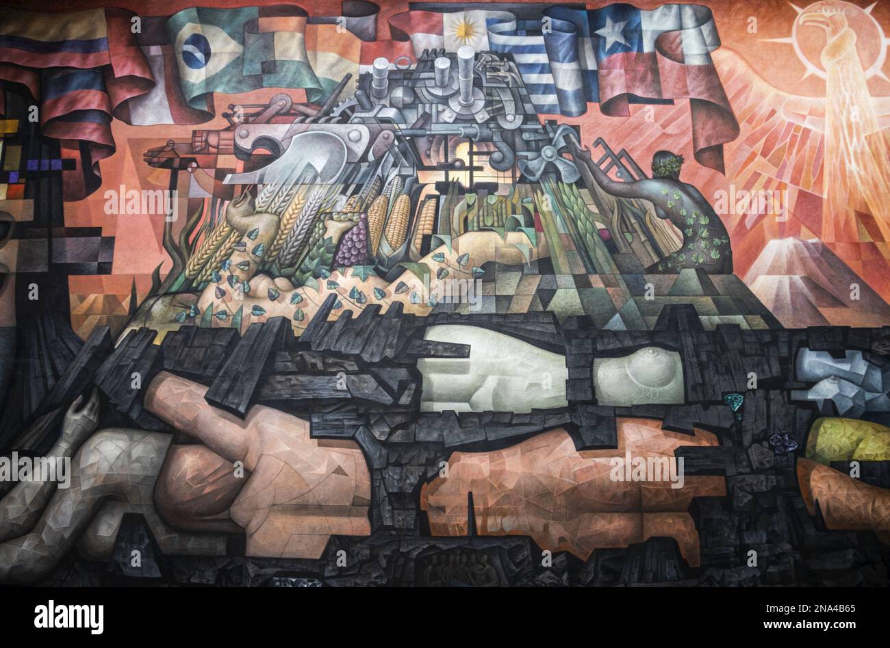 Presencia de America Latina, mural by Jorge Gonzalez Camarena at the ...