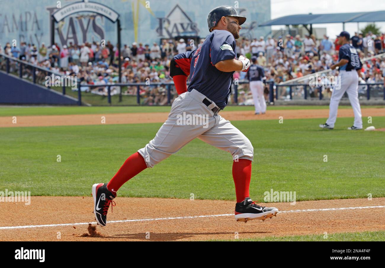 Boston Red Sox' Cody Ross rounds third on his solo home run off Tampa ...