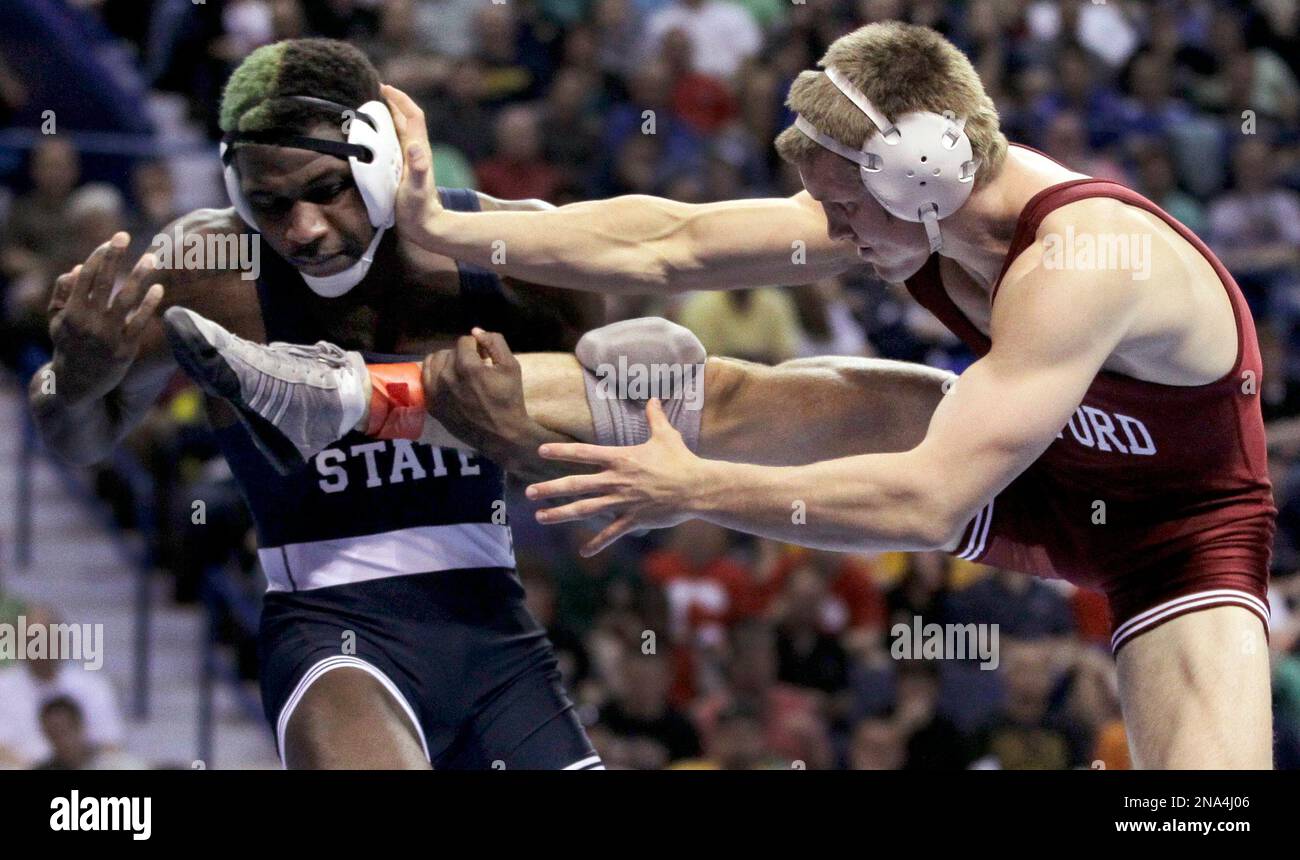 Penn State's Edward Ruth, left, and Stanford's Nick Amuchastegui ...