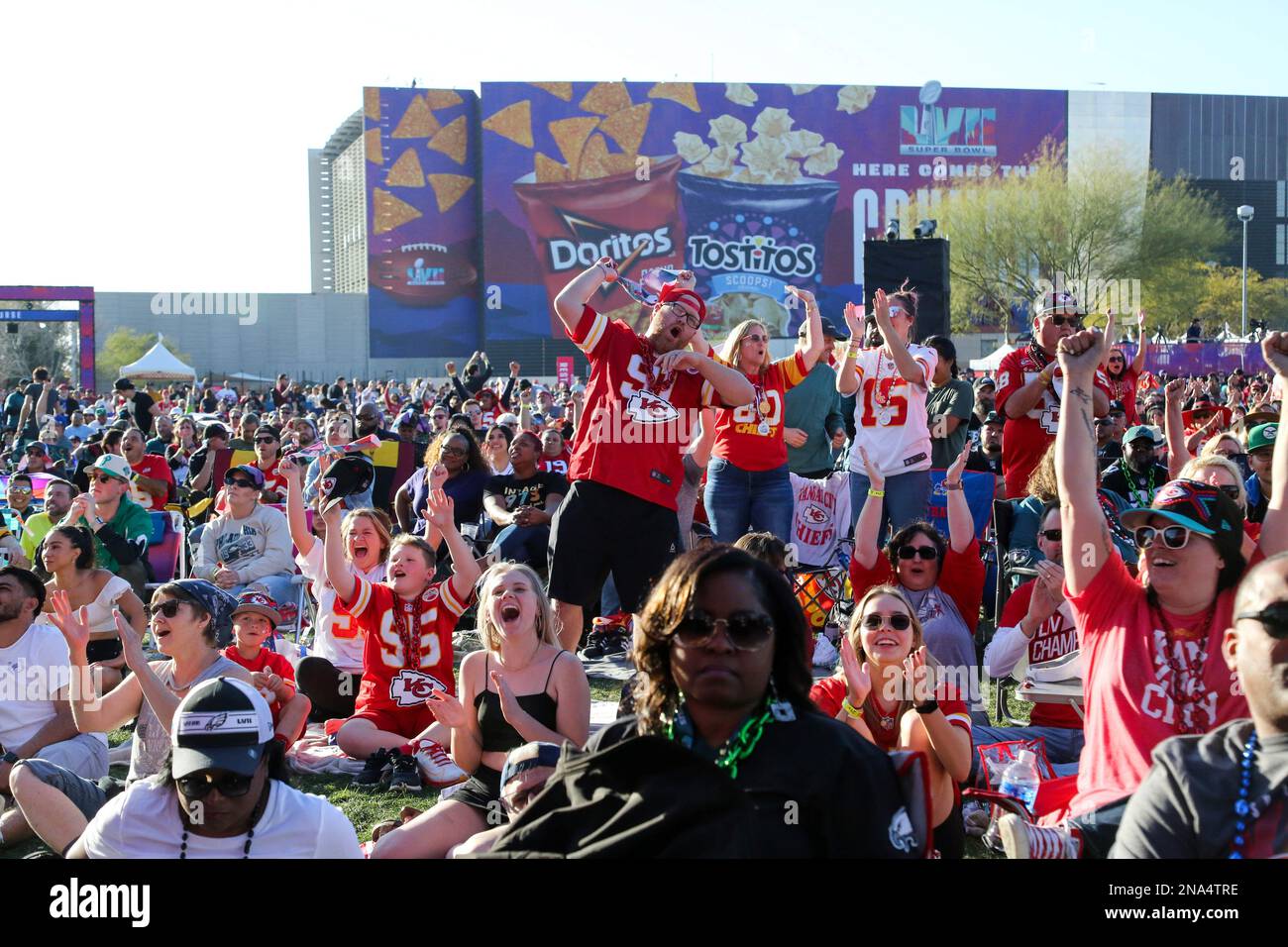 Kansas City Chiefs and Philadelphia Eagles fans attend the Official ...