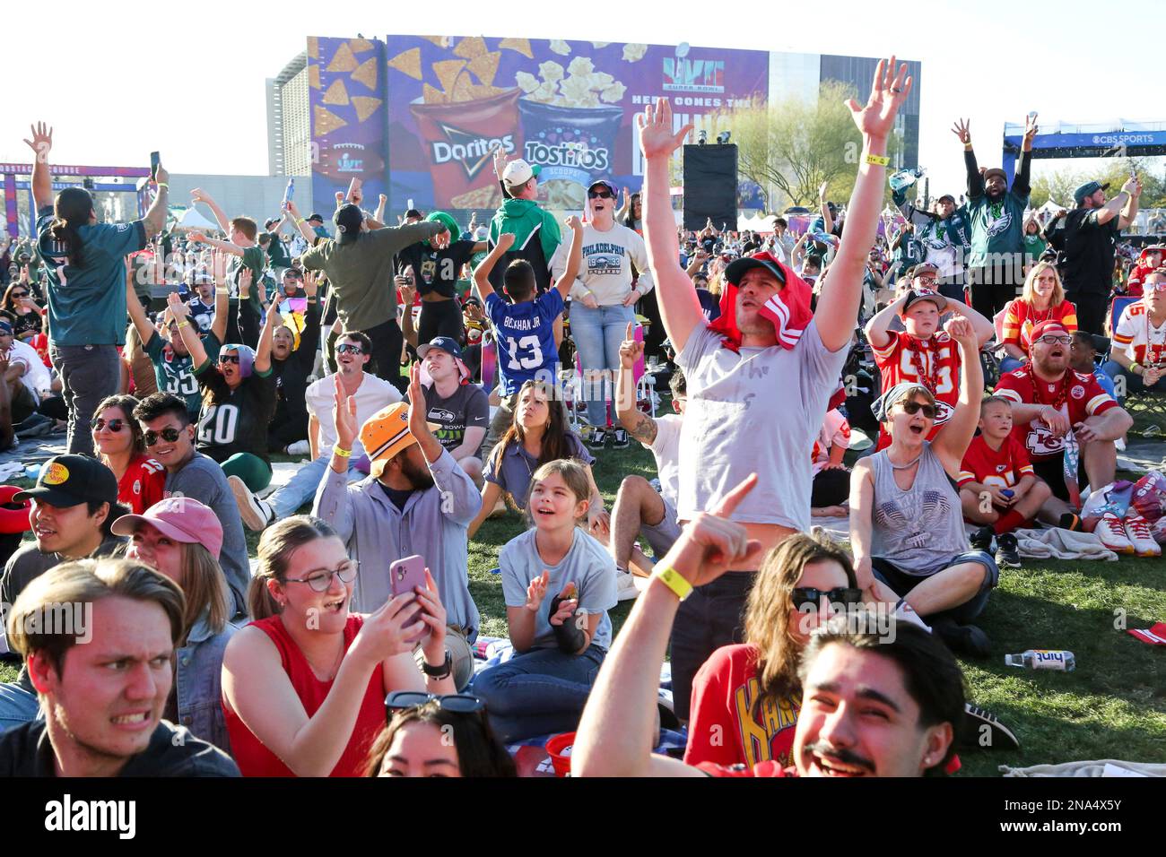 Kansas City Chiefs and Philadelphia Eagles fans attend the Official ...