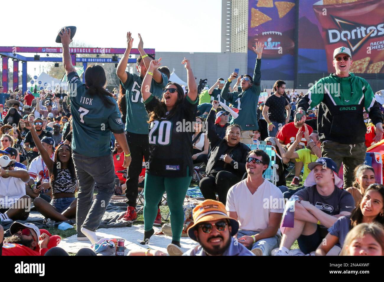 Kansas City Chiefs and Philadelphia Eagles fans attend the Official ...