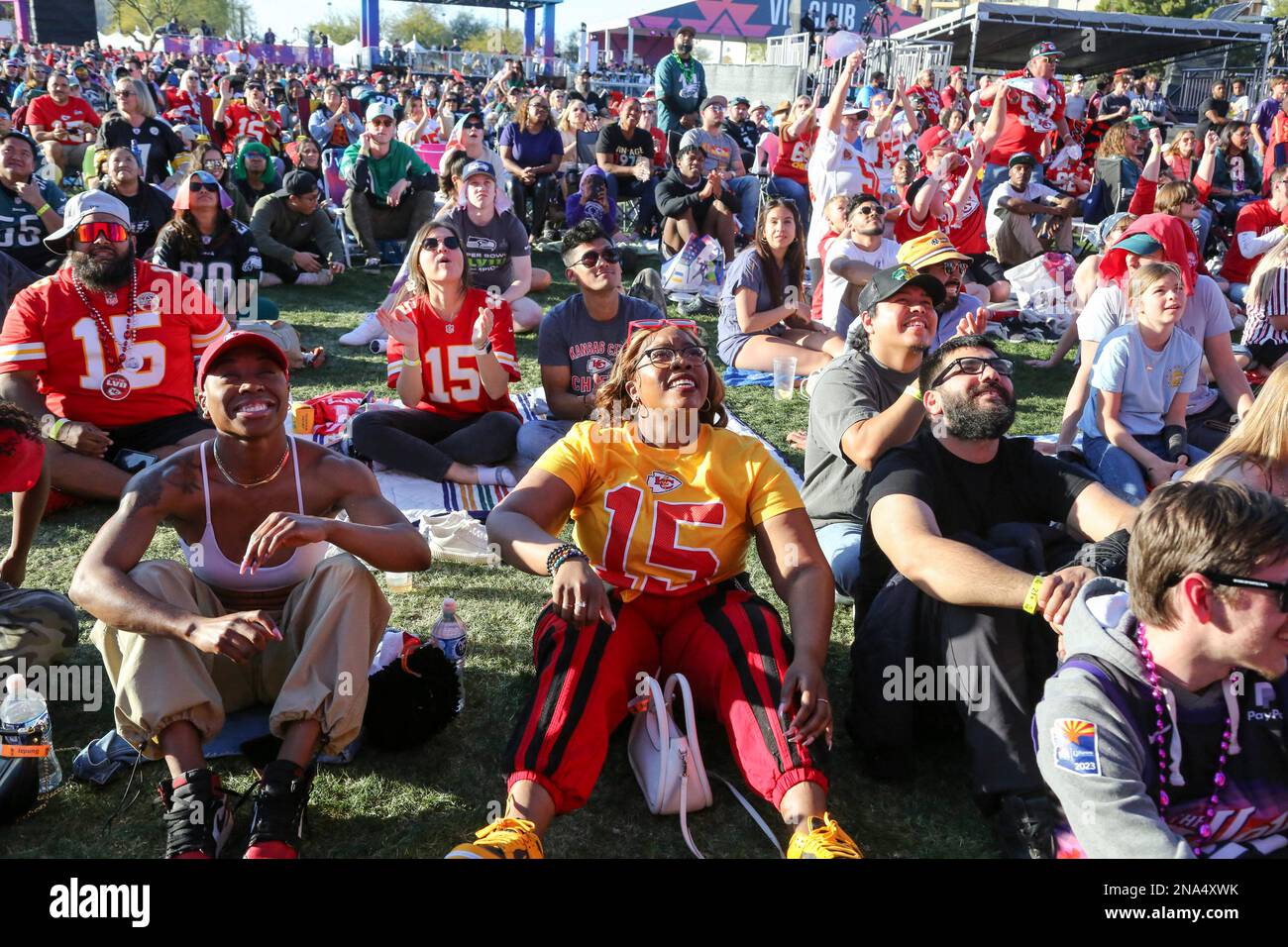 Kansas City Chiefs and Philadelphia Eagles fans attend the Official ...