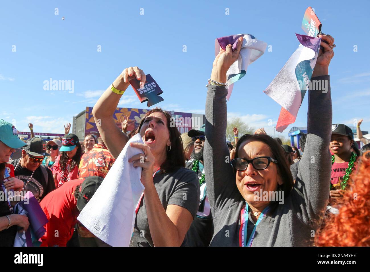 Kansas City Chiefs and Philadelphia Eagles fans attend the Official ...