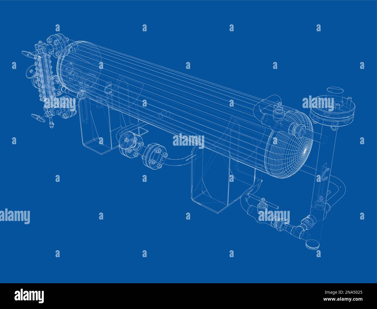 Industrial tank with valves. Vector Stock Vector Image & Art - Alamy