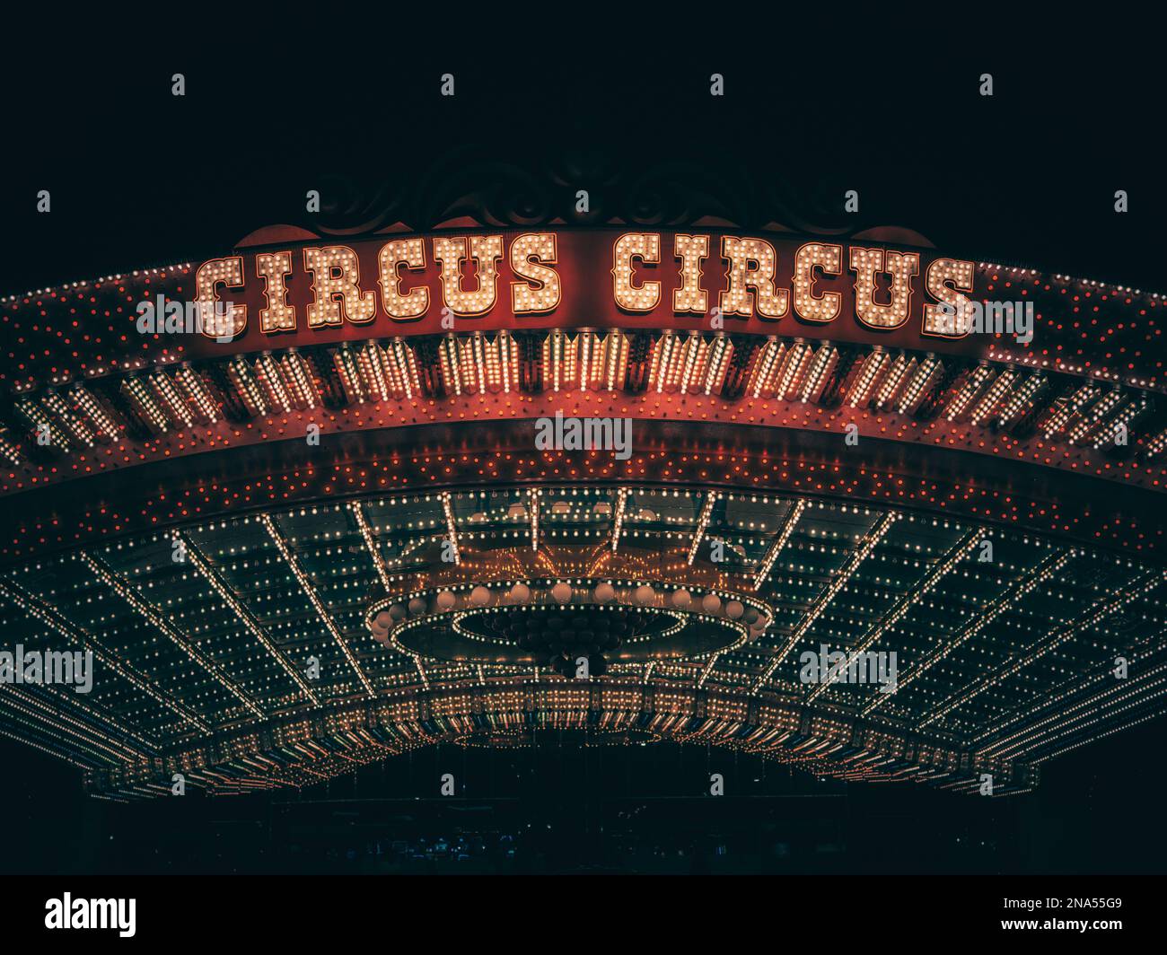 Circus Circus sign at night, Las Vegas, Nevada Stock Photo - Alamy