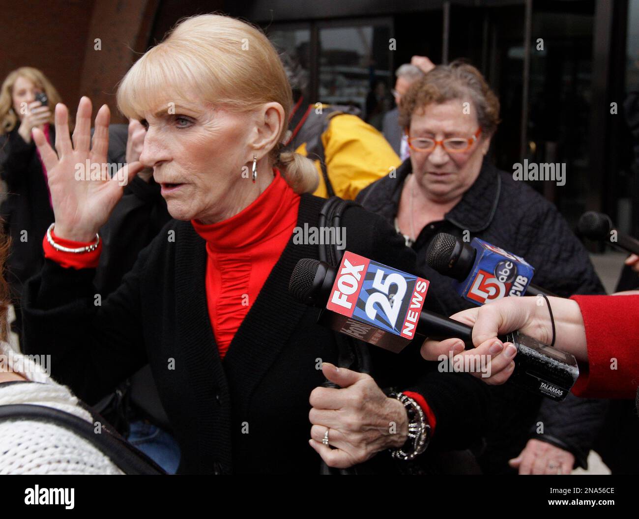 Two sisters of Paul McGonagle leave a plea hearing for Catherine Greig ...