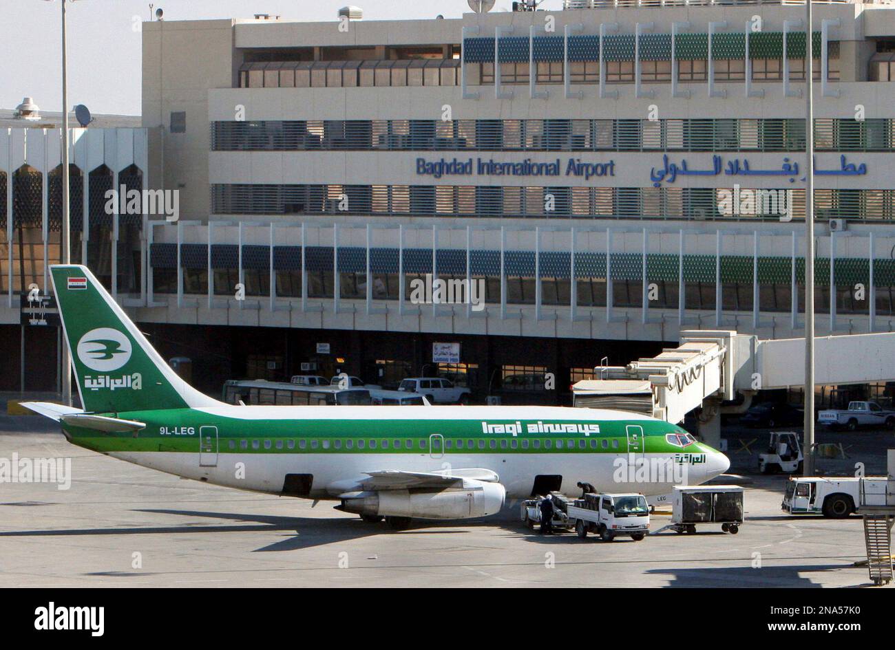 FILE - In this Dec. 28, 2005 file photo, an Iraqi Airways plane sits on ...