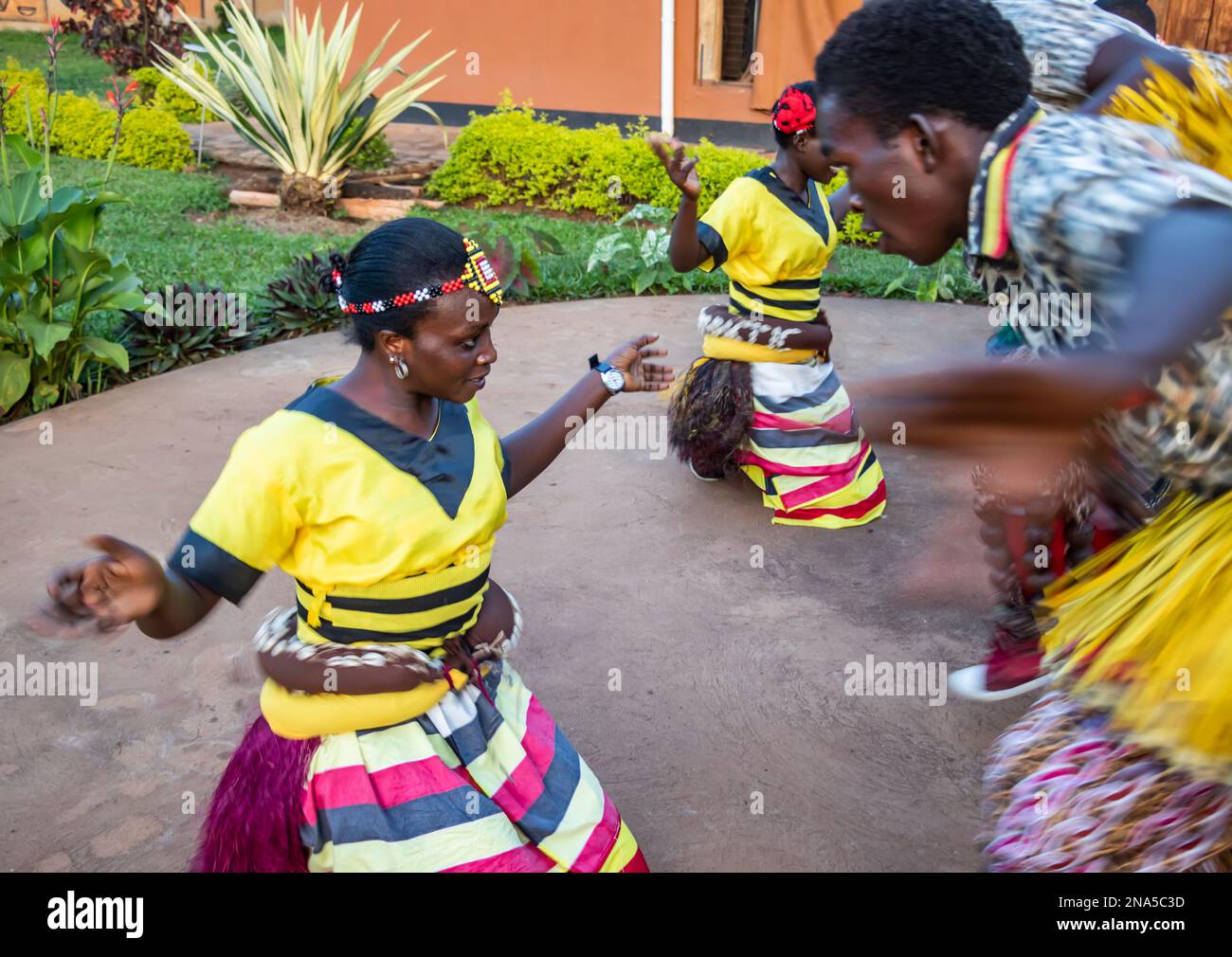 Bunyoro dancers, Hoima Cultural Lodge; Hoima, Western Region, Uganda ...