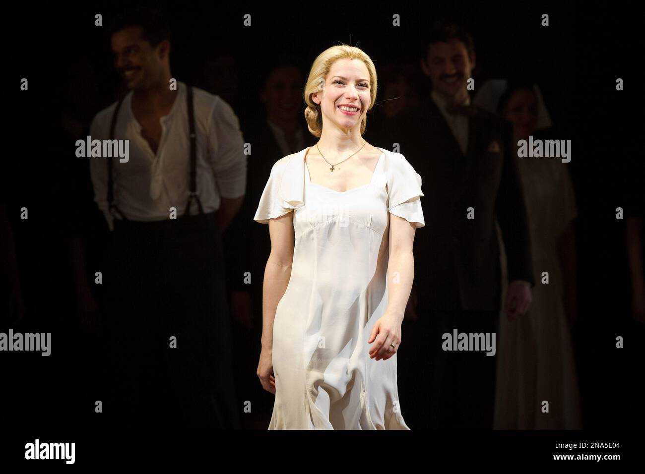 Elena Roger appears at the curtain call after her first performance in ...