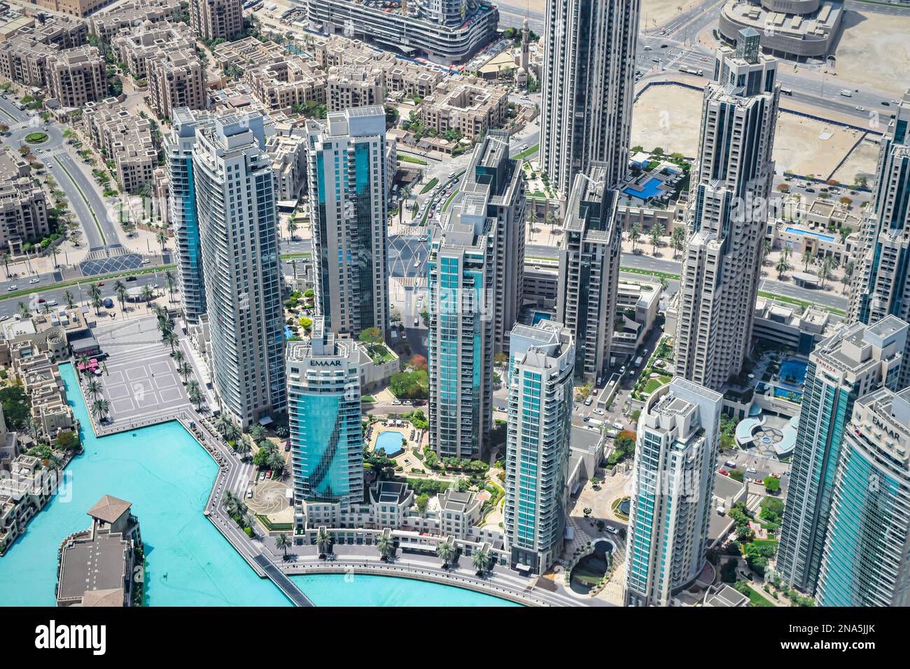 Dubai city view from the top of Burj Khalifa Stock Photo - Alamy