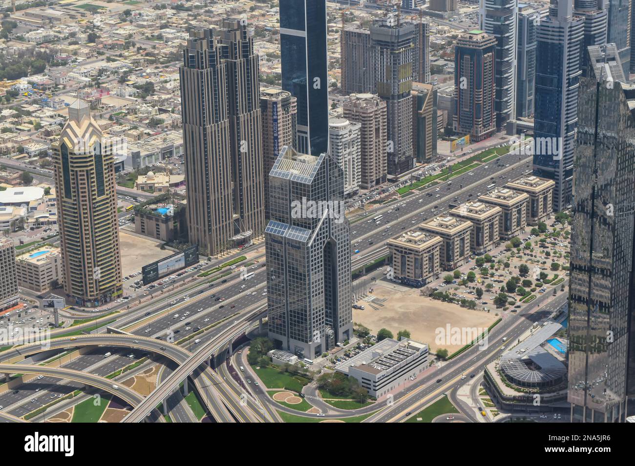 Dubai city view from the top of Burj Khalifa Stock Photo - Alamy