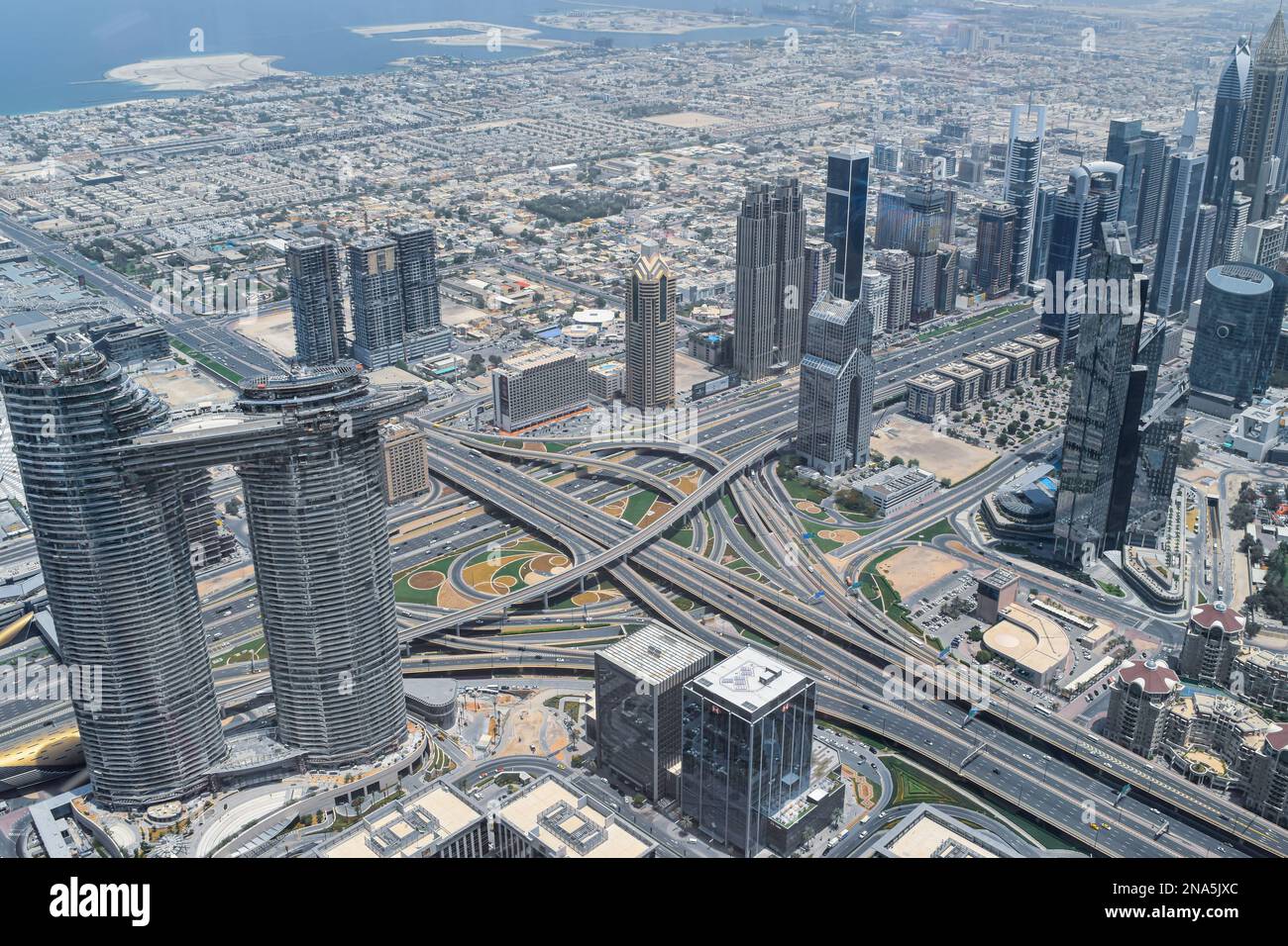 Dubai city view from the top of Burj Khalifa Stock Photo - Alamy