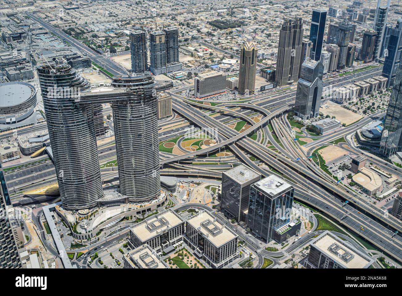 Dubai city view from the top of Burj Khalifa Stock Photo - Alamy