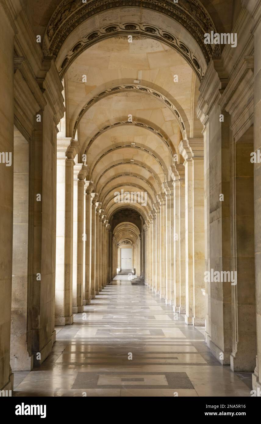 Corridor of the Louvre Museum; Paris, France Stock Photo - Alamy