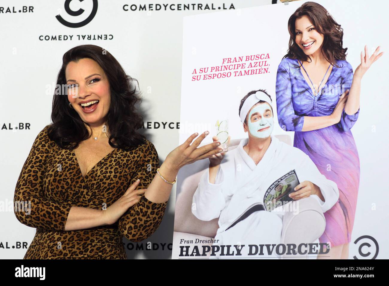 U.S. actress Fran Drescher poses for photos prior to a press conference ...