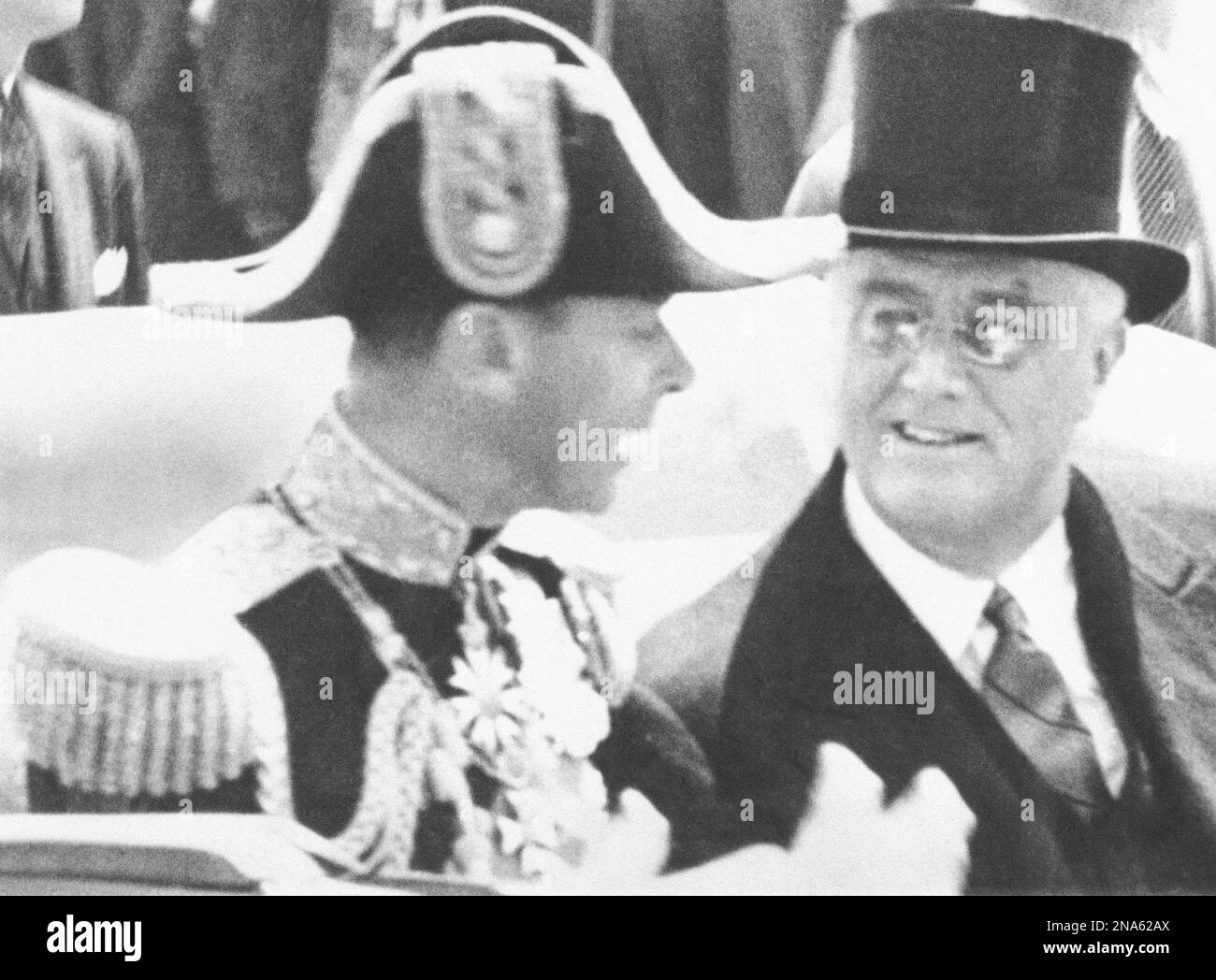 President Franklin D. Roosevelt and King George VI ride along ...