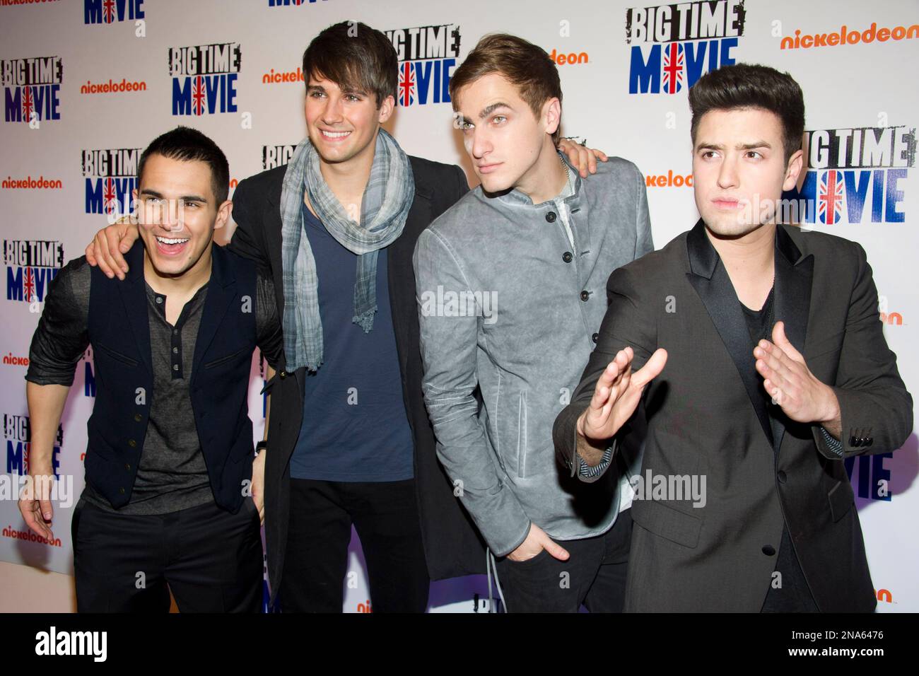 Big Time Rush band members, left to right, Carlos Pena Jr., James ...