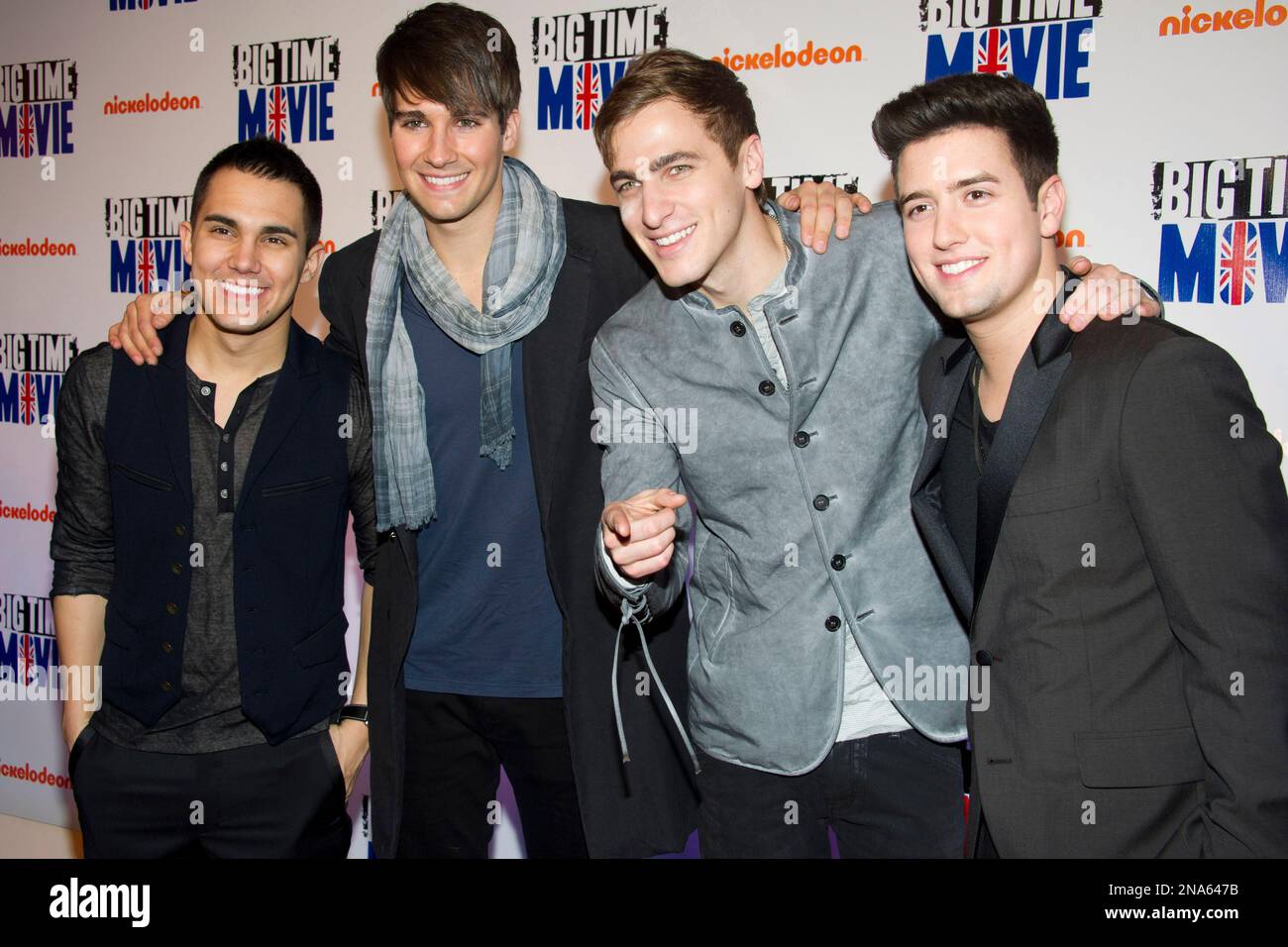 Big Time Rush band members, left to right, Carlos Pena Jr., James ...