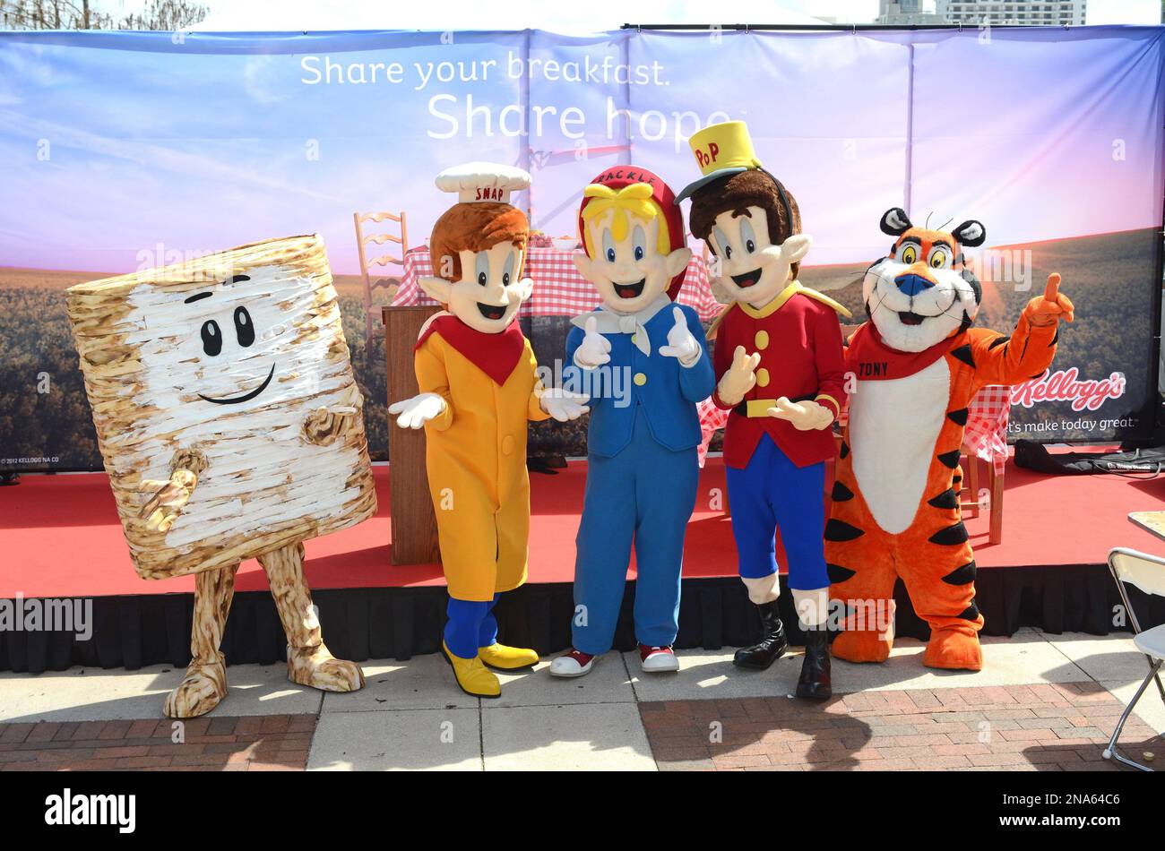 Kellogg's characters pose at Kellogg’s “Share Your Breakfast” Event on ...