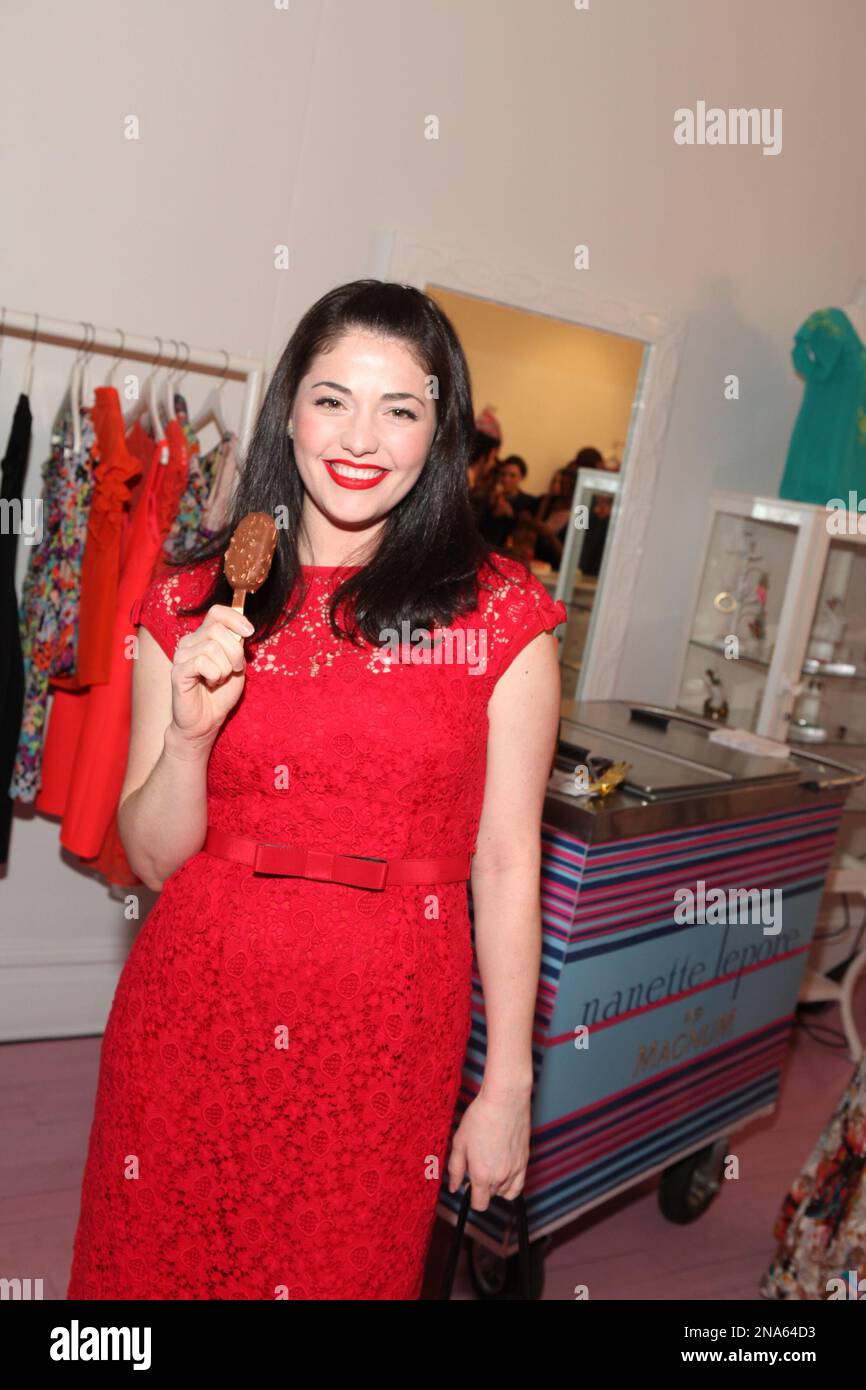 Designer Kenley Collins enjoys a MAGNUM® Ice Cream bar at the MAGNUM ...