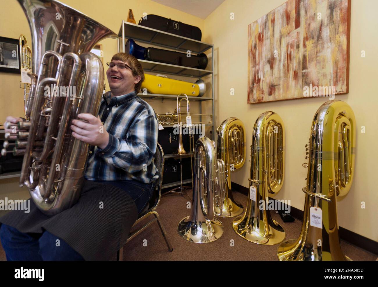 In this March 2, 2012 photo, University of Redlands student Victor ...