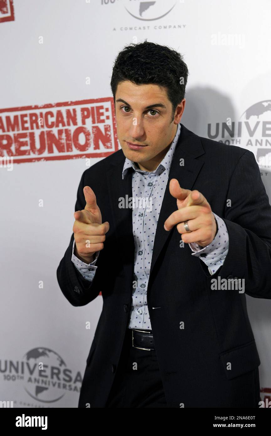 Actor Jason Biggs from the cast of the movie "American Reunion" poses ...