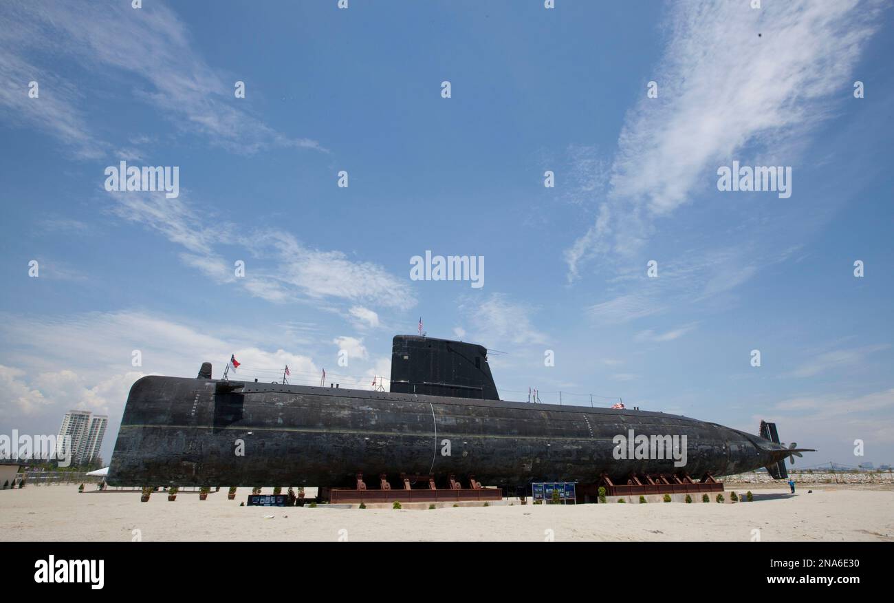Visitors look at the decommissioned Agosta 70 class submarine, the SMD ...