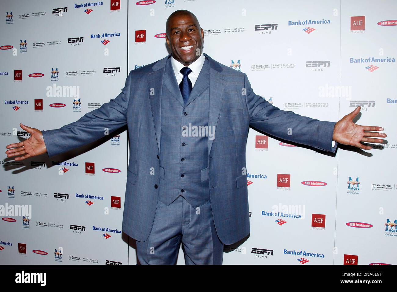 Earvin ‘Magic’ Johnson is seen during the premiere of ESPN Films The ...