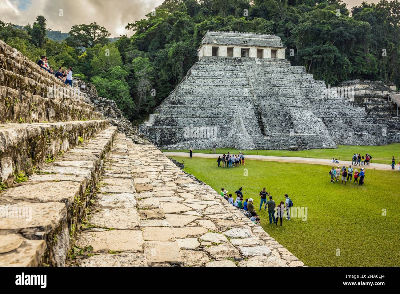 Temple of the Count ruins of the Maya city of Palenque; Chiapas, Mexico ...