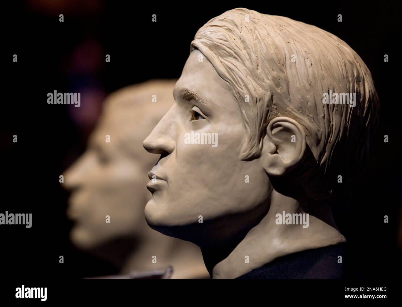 Phases of facial reconstruction of the two sailors of the Civil War ...