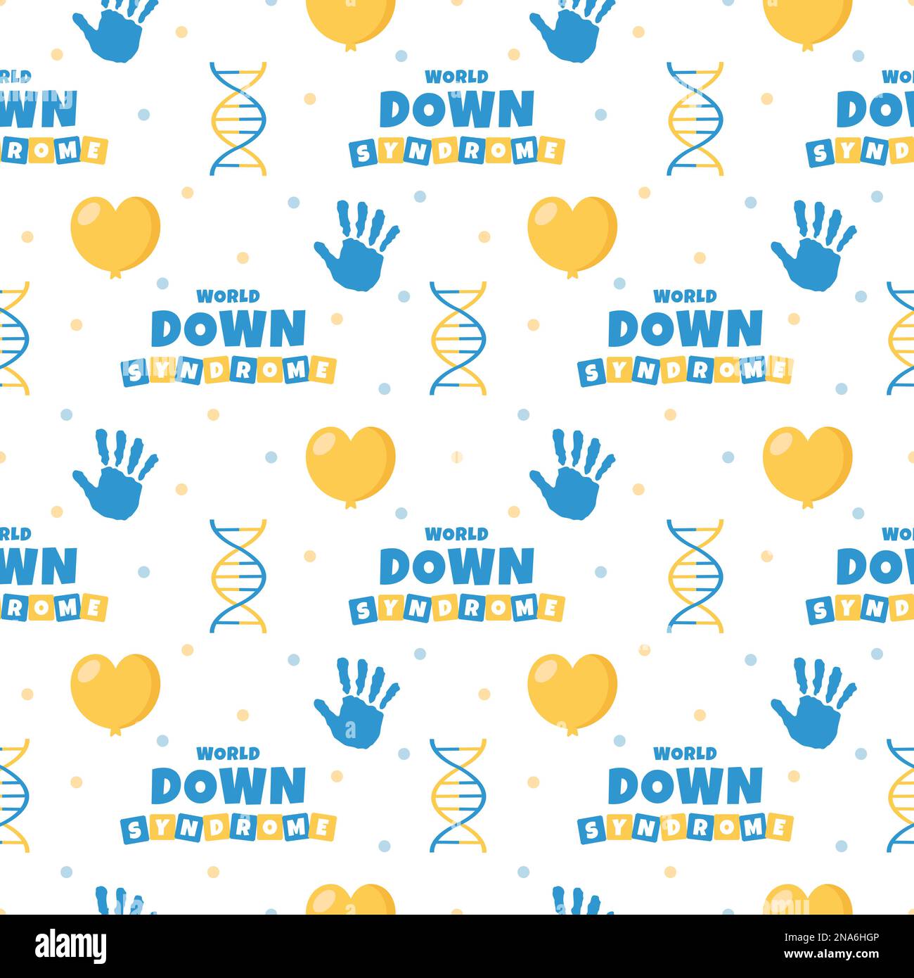 World Down Syndrome Day Seamless Pattern Design in Template Hand Drawn ...