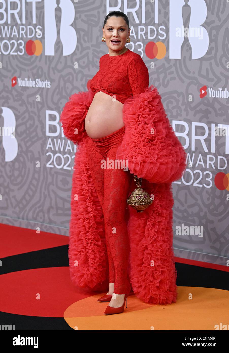 EDITORIAL USE ONLY - Jessie J at the 2023 Brit Awards, on February 11 ...