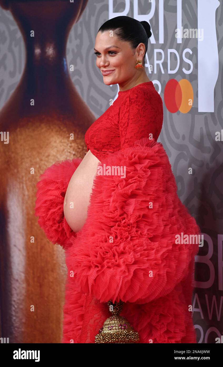 EDITORIAL USE ONLY - Jessie J at the 2023 Brit Awards, on February 11 ...