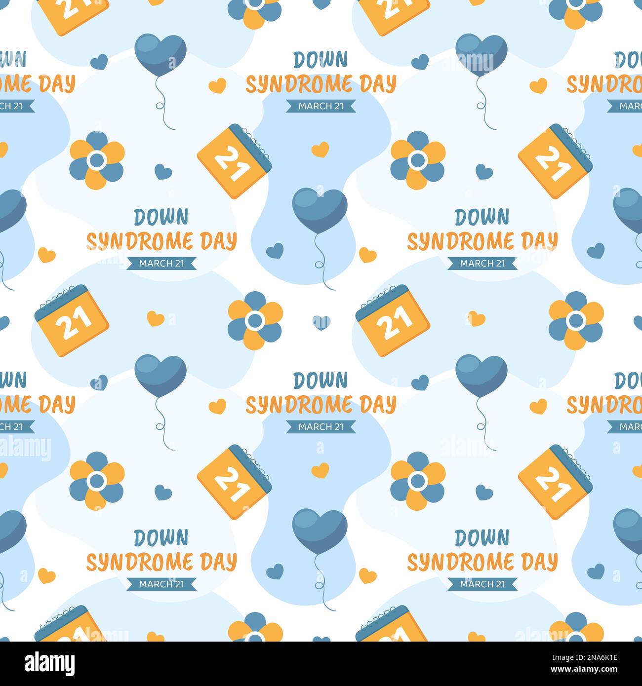 World Down Syndrome Day Seamless Pattern Design in Template Hand Drawn ...