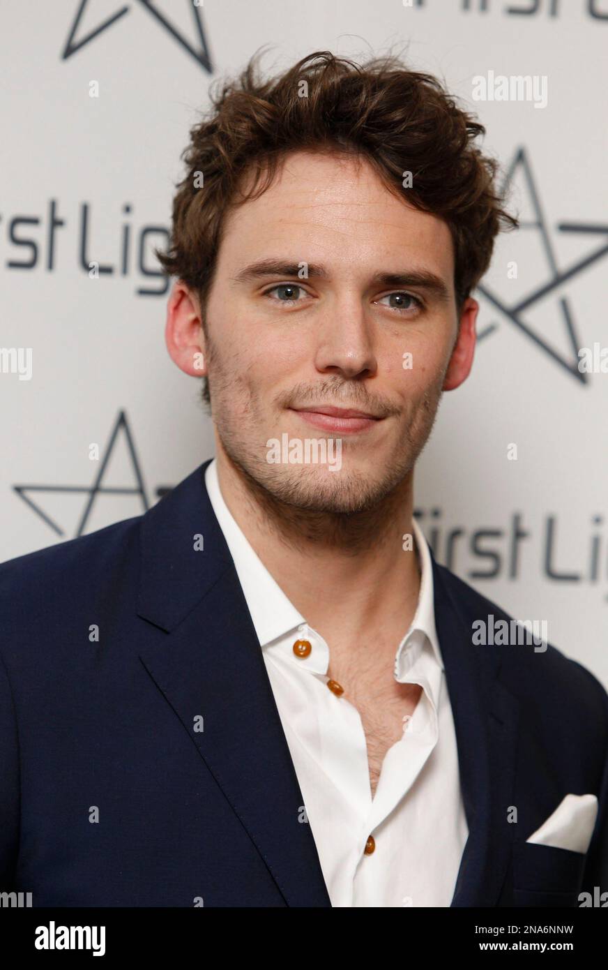 British actor Sam Claflin after he presented the First Light Awards, is ...