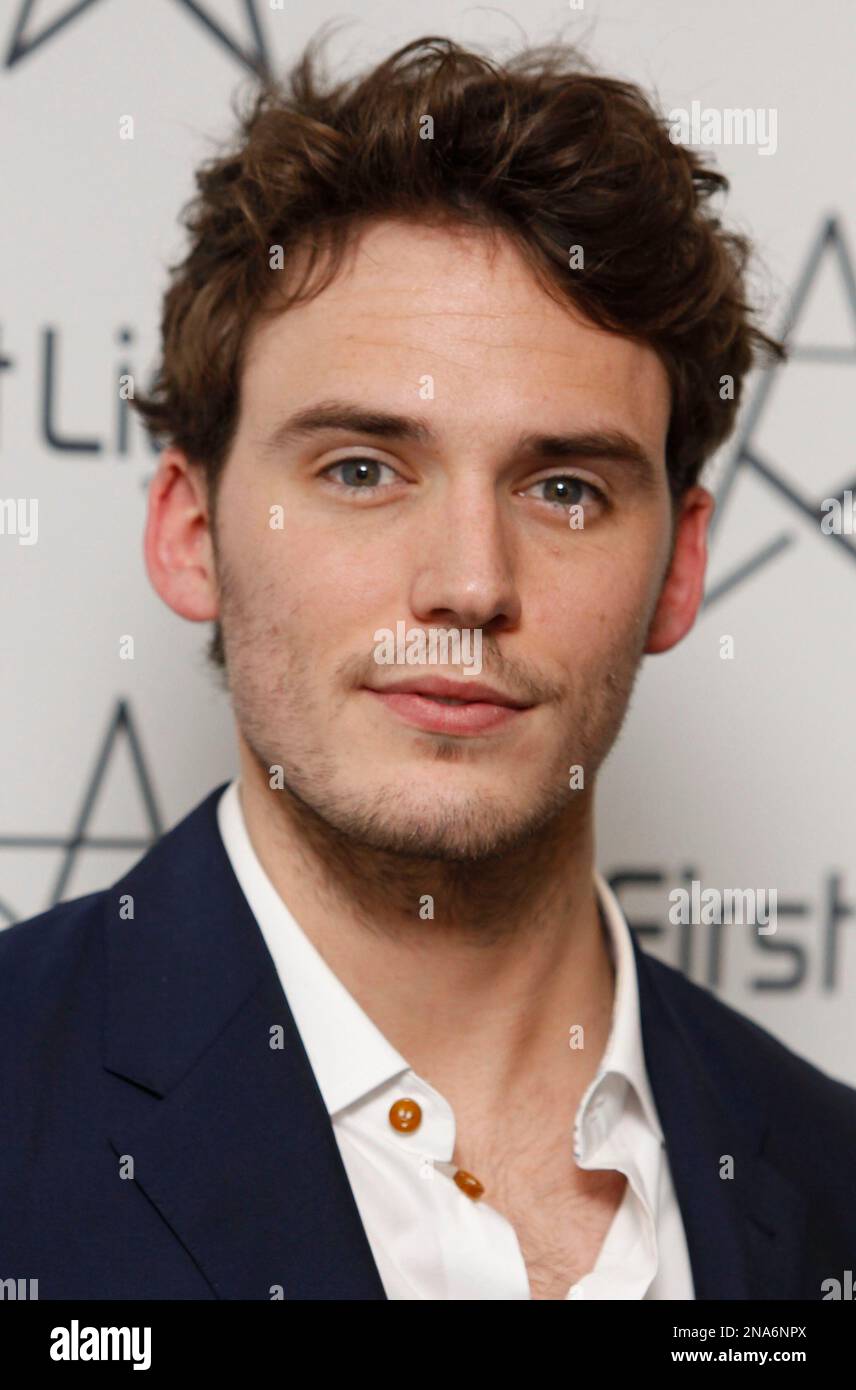 British actor Sam Claflin after he presented the First Light Awards, is ...
