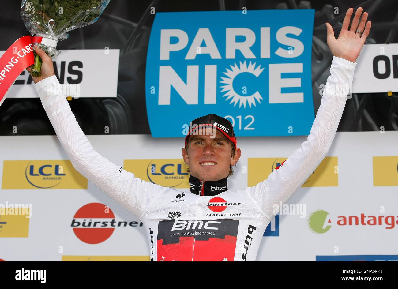 US cyclist Tejay Van Garderen reacts after wearing the best younger ...