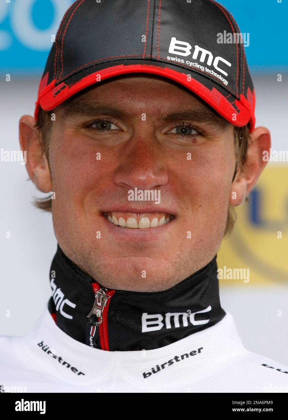 US cyclist Tejay Van Garderen reacts after wearing the best younger ...