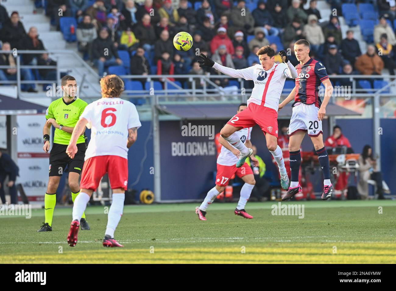 Bologna, Italy. 12th Feb, 2023. Matteo Pessina (AC Monza) in action ...