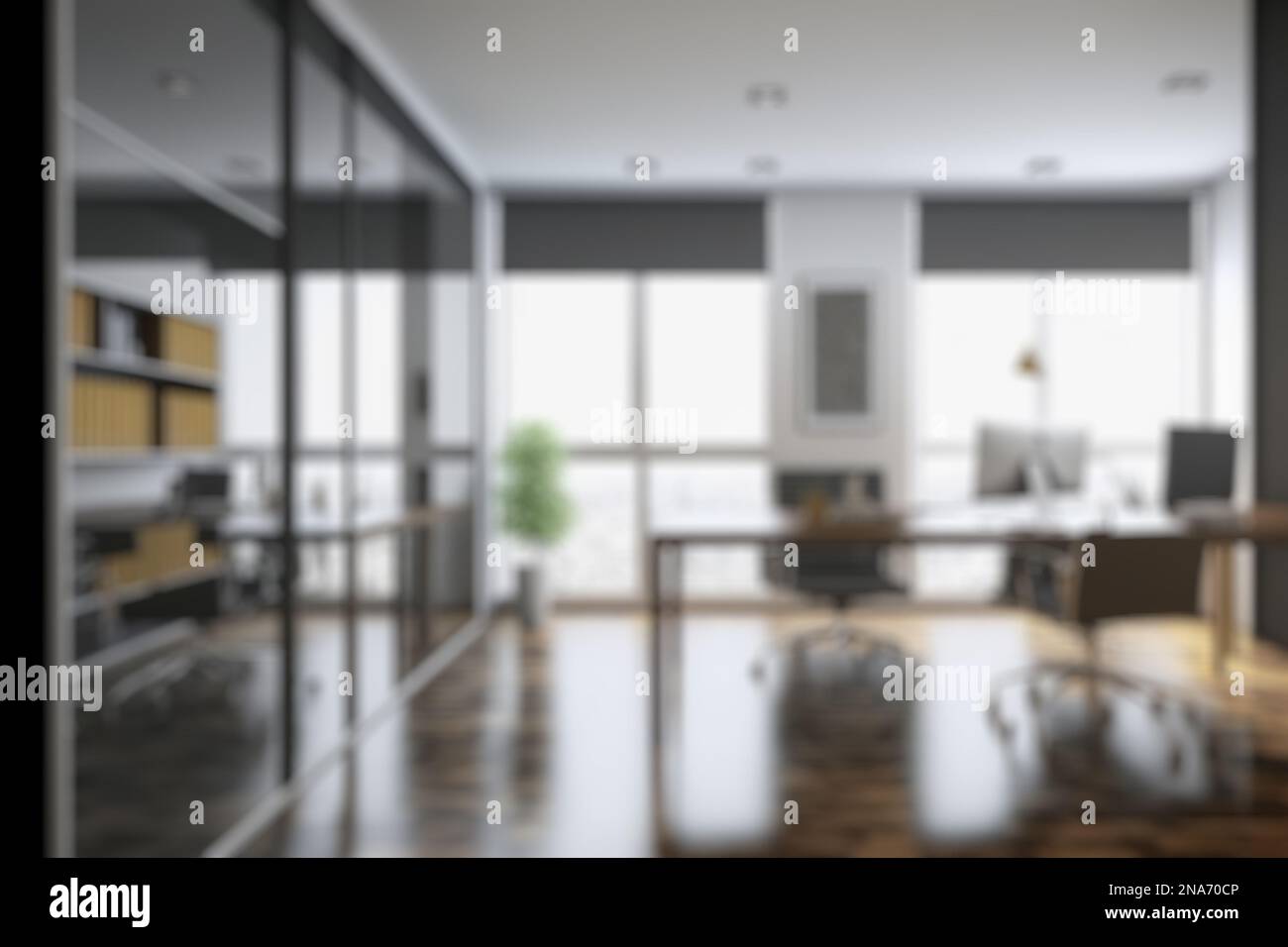 Blur background of modern office interior design . Contemporary ...