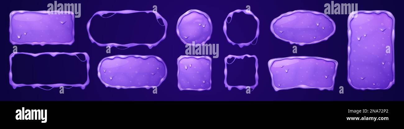 Slime name plate kit for game ui. Purple phlegm texture square and ...