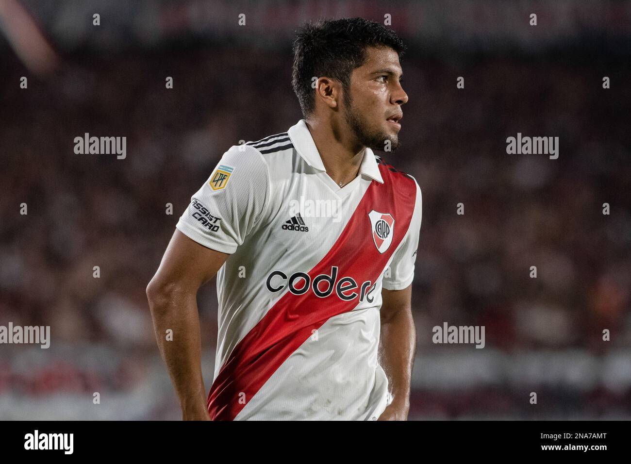 Robert Rojas of River Plate looks on during a match between River Plate ...
