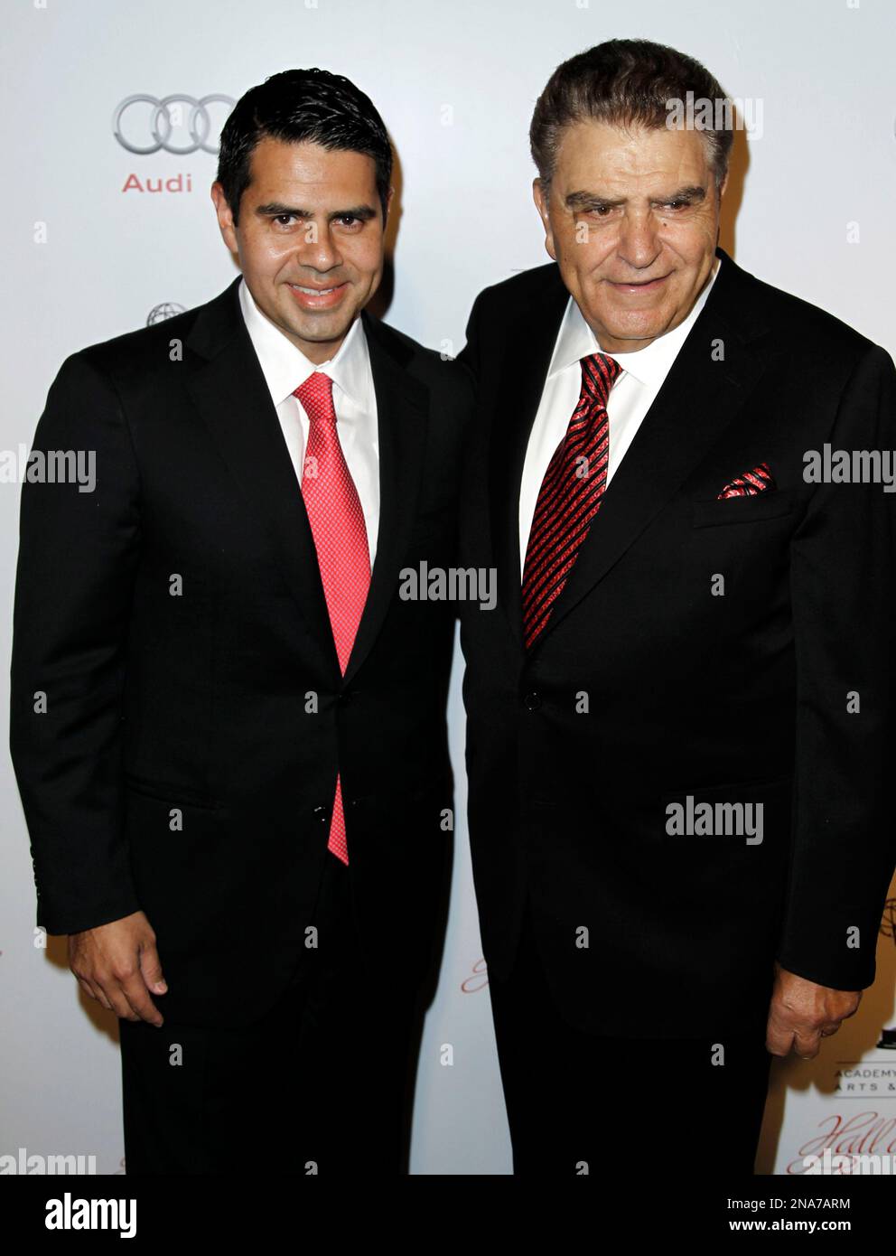 Honoree Mario Kreutzberger aka Don Francisco, right, and Cesar Conde ...