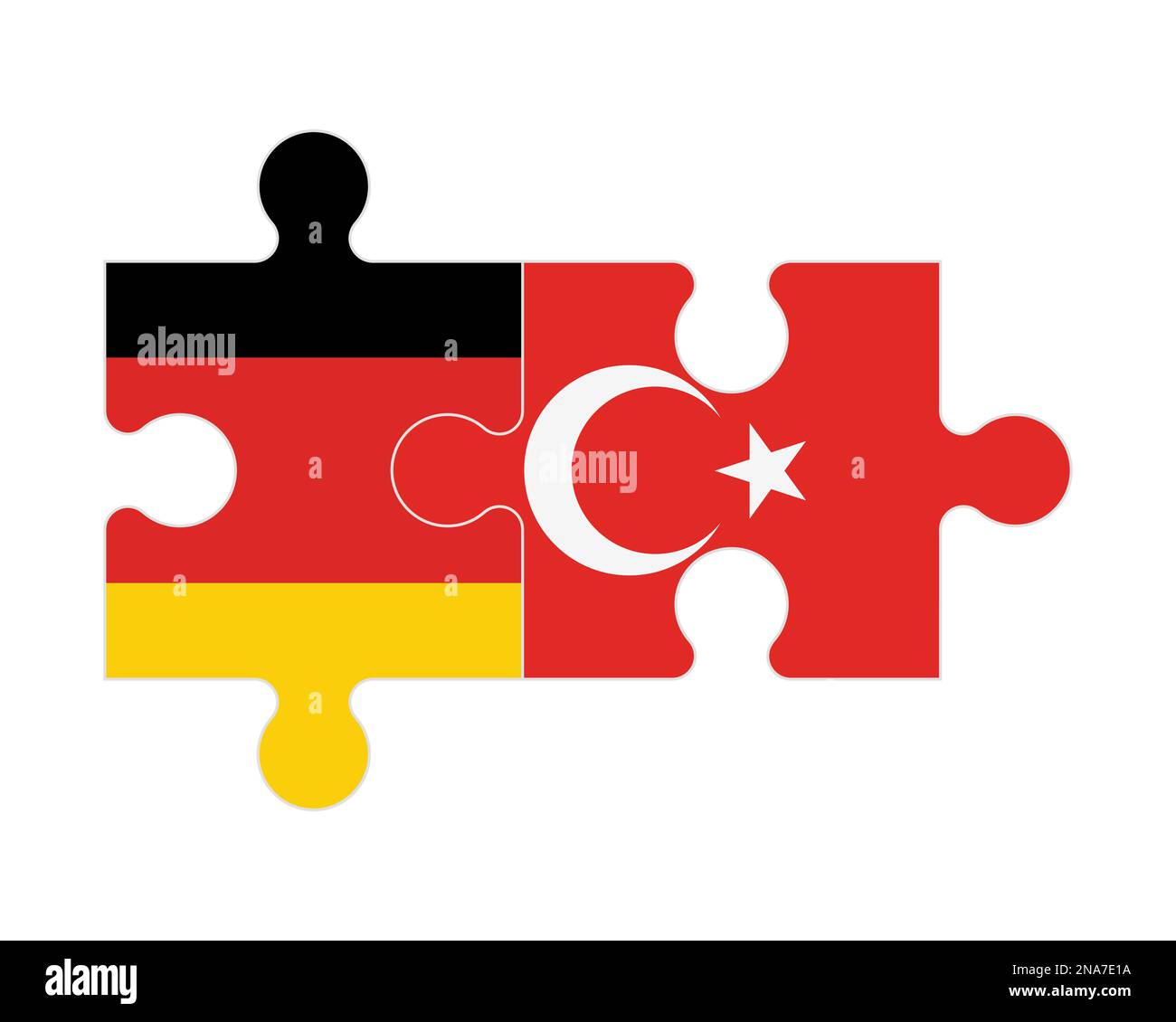 Connected puzzle of flags of Germany and Turkey, vector Stock Vector ...