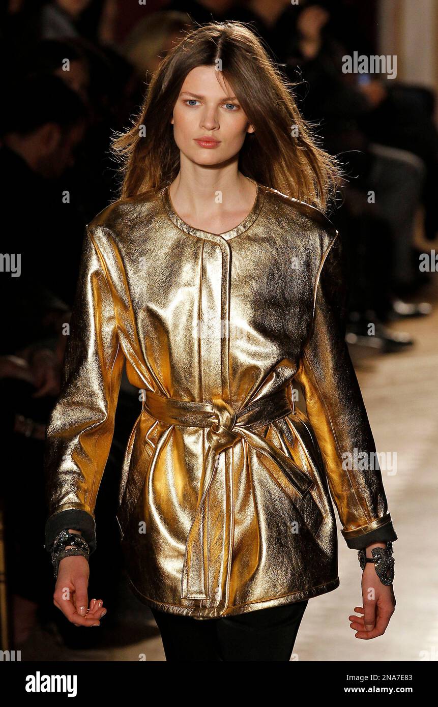 A model wears a creation from designer Barbara Bui as part of the Fall ...