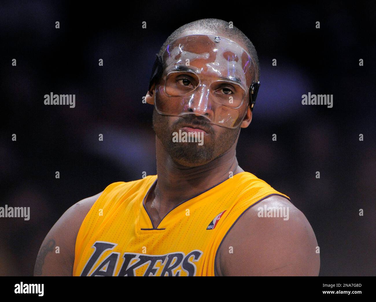 Los Angeles Lakers guard Kobe Bryant looks on during their NBA ...
