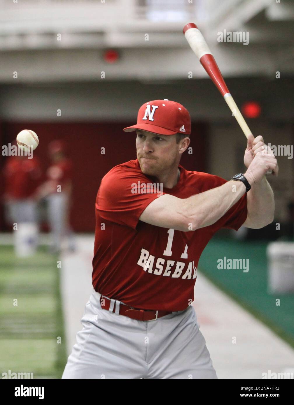 In this photo taken, Tuesday, Feb. 28, 2012, Nebraska coach Darin ...