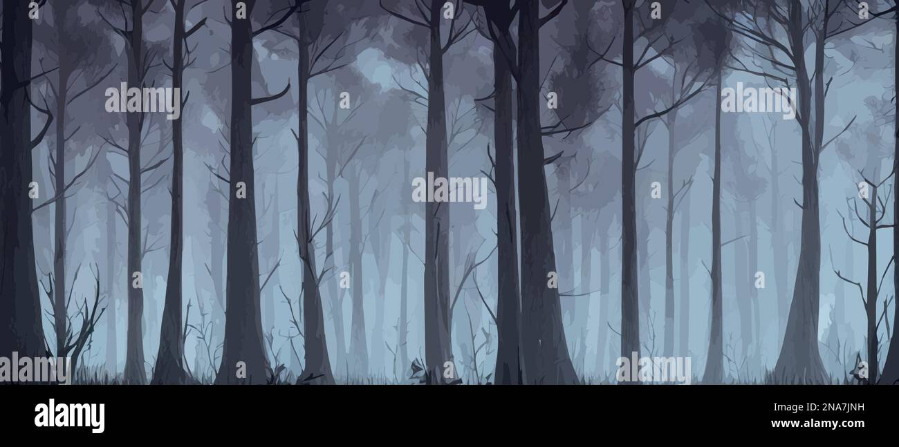 Horror movie forest Stock Vector Images - Alamy