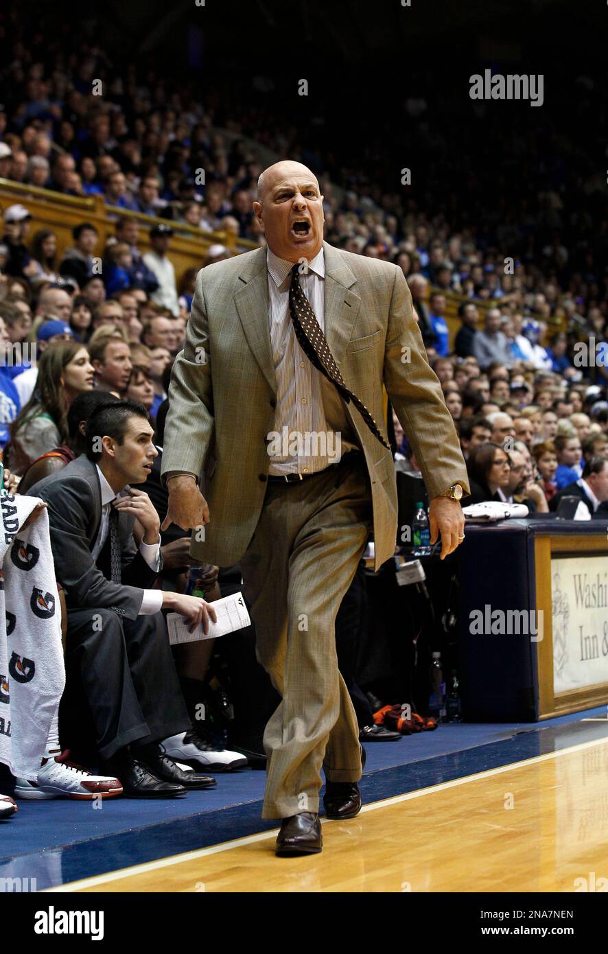 Virginia Tech coach Seth Greenberg reacts during the first half of an ...